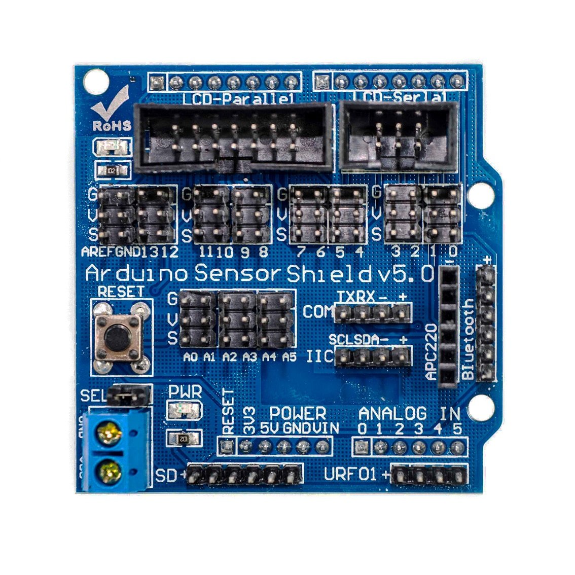 Sensor Expansion Board Shield V5.0 - Arduino Compatible | Phipps ... Sensor Expansion Board Shield V5.0 - Arduino Compatible | Phipps ...