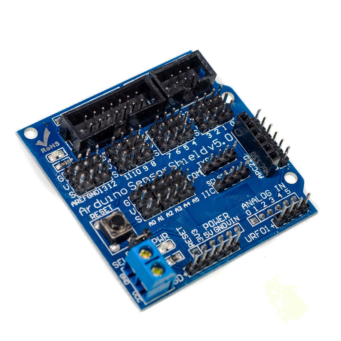 Arduino Sensor Shield Expansion Board - V5.0 | Phipps Electronics Arduino Sensor Shield Expansion Board - V5.0 | Phipps Electronics